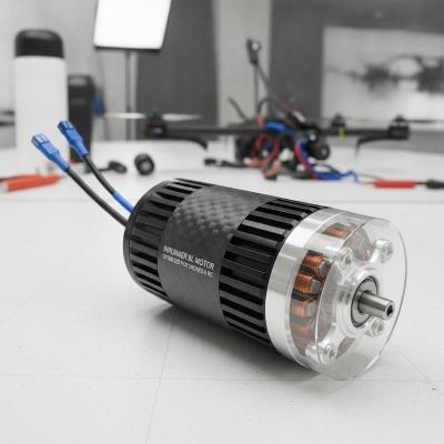 China Inrunner Brushless Motor 80mm Brushless PMDC Motor Max Voltage 22.2V Optimized Performance for Drones UAVs and RC Models for sale