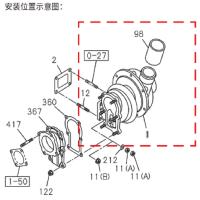 China 1-87618260-0 / 1-14400438-1 Turbocharger Assembly for Isuzu 6HK1 Engine for sale