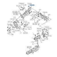 China 8-98025248-6 8-98212718-1 8-98098257-5 EGR Cooler Assembly for ISUZU FRR NQR NNR NPR Engine for sale