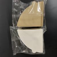China Drip V Shaped Coffee Filter White Brown Color Bleached Coffee Filter Paper V60 for sale