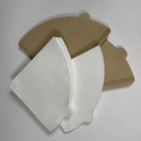 China Disposable V Shaped Coffee Filter Paper V60 Wood Pulp For 1 - 4 Person for sale