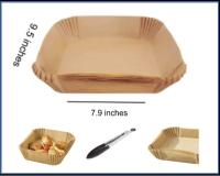 China High Temperature Resistance Air Fryer Liners Square 35 - 40g Airfryer Baking Paper for sale