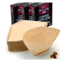 China 100 Count Cone Coffee Filters Natural Brown Coffee Paper Filter for sale
