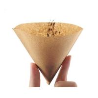China Nature Unbleached Disposable Drip Coffee Filter Paper Filters V01 for sale
