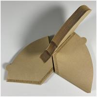 China Natural Unbleached Cone Coffee Filter Paper Disposable 100PCS / Box for sale