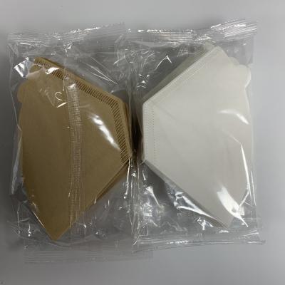 China No Bleach Natural Percolator Primary Drip Coffee Filter Paper Cone Shape 1-4 Cup for sale