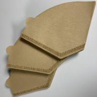 China Natural Unbleached Cone Coffee Filter Paper Bags 49x163 mm for sale