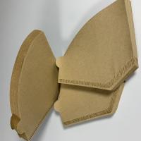 China Natural Unbleached Cone Coffee Filter Paper Bags 49x163 mm for sale