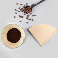 China Food Grade Paper Pulp V60 Coffee Filter Brown Filter For Coffee Dripper for sale