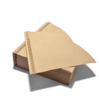 China Natural V Shaped Bonded Filter Paper Coffee Filters 13x10x10cm for sale