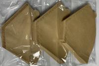 China Unbleached Cone Shaped Coffee Filter Paper 100 Count Natural for sale