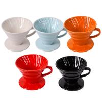 China Custom Colored Coffee Drip Filter Cup Pour Over Coffee Maker V60 for sale