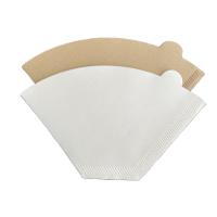 China White Flat Bottom Shape Wave Flat Bottom Coffee Filter Wood Pulp for sale