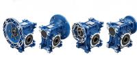 China CE Double Worm Gear Reducer 50:1 Ratio For 110mm BLDC Motor Nmrv 075 Gearbox for sale