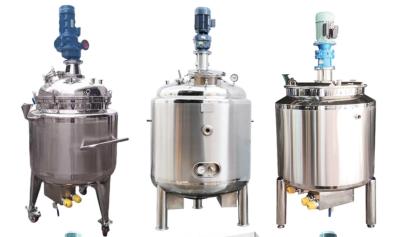 China Liquid Blending Ss Mixing Tank Electric Heating Jacketed Mixing Tank 220V - 480V for sale
