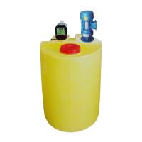 China Acid Alkaline Resistant Plastic Chemical Mixing Tank With Agitator 0.75kw 200L for sale