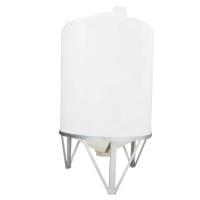 China White Cone Bottom Plastic Mixing Tank With Agitator 1500L Poly Mixing Tanks for sale