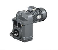 China F87 Helical Gear Reducer Parallel Solid Shaft Heli Worm Gearbox 14-280rpm Output Speed for sale