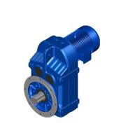 China F87 Helical Gear Reducer Parallel Solid Shaft Heli Worm Gearbox 14-280rpm Output Speed for sale