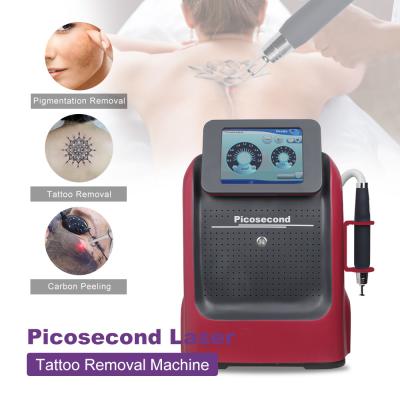 China Professional Portable Pico Laser Tatoo Remover Q Switched Picosecond Picolaser Tattoo Removal Machine for sale