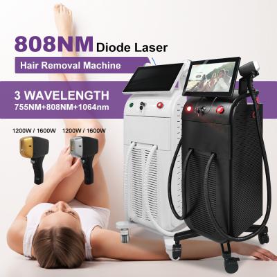 China Professional Vertical High Power Painless 808nm Diode Laser Hair Removal Machine Ice Platinum Device for sale