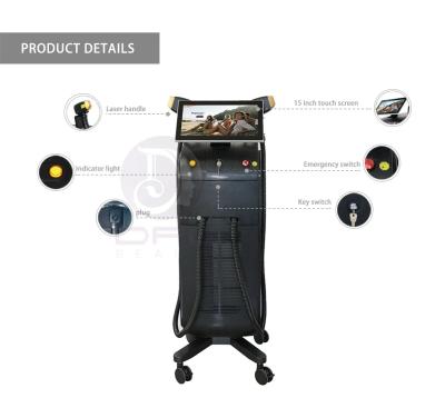 China Good quality  Ipl 755 808 1064Nm Diode Laser Hair Removal Machine Shrinks Pores Beauty Machine for sale