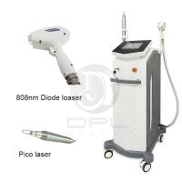 China DPL hair removal picosecond q switched laser multifunctional two Handle 3 wavelength diode laser 755 808 1064 nm Carbon peel for sale