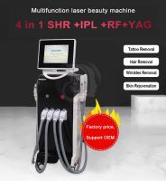 China Multifunction 4 in 1 Elight ipl opt   rf nd Yag Laser Tattoo Removal IPL Hair Removal Beauty Machine for sale