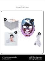 China 2021 7 Colors PDT Photon Light Rechargeable Beauty Therapy Facial Skin Care Spa Use LED Face Mask for sale