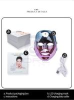 China 2021 7 Colors PDT Photon Light Rechargeable Beauty Therapy Facial Skin Care Spa Use LED Face Mask for sale