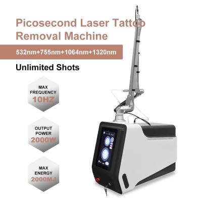 China 1-2000mJ  Q Switch Pico Laser Tattoo Removal Machine 2000W Freckle Removal China Beauty Equipment Manufactuer for sale