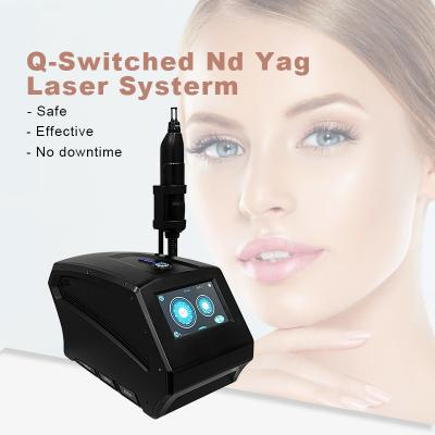 China Black Nd Yag Q Switched Laser Eyebrow Tattoo Removal Machine Carbon Peel Skin Whitening for sale