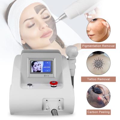 China Portable Nd Yag Laser Tattoo Removal Machine Carbon Peeling Skin Whitening Equipment for sale