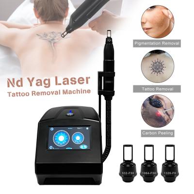 China Portbale Nd Yag Laser Tattoo Removal Carbon Peeling Machine Skin Whitening Device for sale
