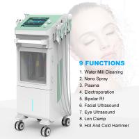 China Dermabrasion 9 In 1 Hydra Beauty Facial Machine Cleaning Aqua Peeling Ultrasound Hydra Machine for sale