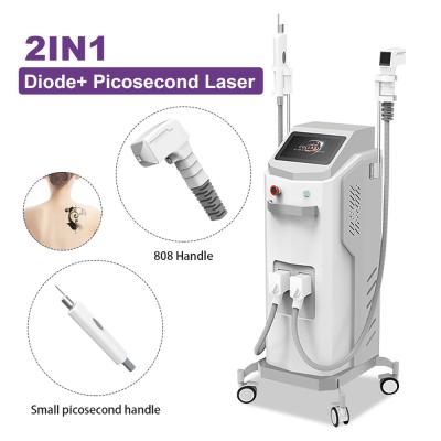 China AS42 2 In 1 Diode Ice + Pico Second Laser Machine Q-Switched Nd yag For Hair And Tattoo Removal In Salons for sale