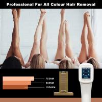 China Beauty machine manufacturer for 808nm Diode Laser Hair Removal Triple Wavelength 755+808+1064nm 500W-1600W Hair Remover for sale