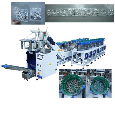 China Automatic Vertical Mix Hardware Screw Counting Hardware Fastener Parts 14 Drums Packaging Machine for sale