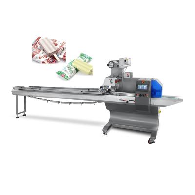 China Fully automatic horizontal wrapping flow pack packing machine ice cream lolly popsicle packaging machine for sale