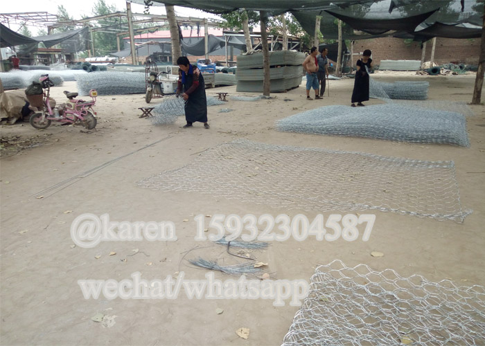 How to do weave type gabion basket making proceesing