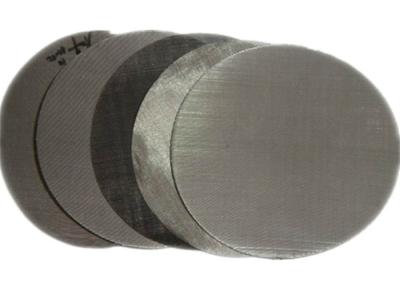 China 350mm 12/64 Black Carbon Steel Screen Filter Mesh Disc For PP / HDPE Recycling for sale