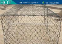 China Twist Weaving  Galvanized Wire Gabion Basket Retaining Wall 80x100mm for sale