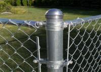 China Galvanized PVC Coated Metal Mesh Fence Diamond Hole Cyclone Chain Link Fencing for sale