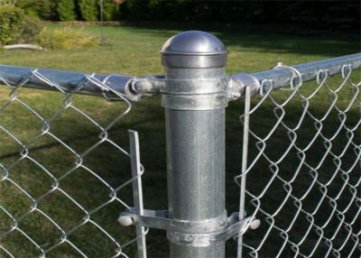 China Galvanized PVC Coated Metal Mesh Fence Diamond Hole Cyclone Chain Link Fencing for sale