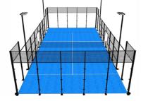 China Wind Resistant European Standard Padel Court Fence Canopy for sale