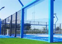 China Customized Padel Court Fence with 50x50mm Galvanized +PVC Coated Metal Mesh for Tennis Courts for sale