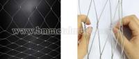 China 150x150 Stainless Steel Security Bag Animal Enclosure Wire Mesh SS Ferrule Rope Cable Mesh for sale