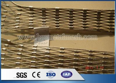 China High Tensile Stainless Steel Zoo Aviary Netting For Zoo Exhibition Cable Wire Mesh for sale