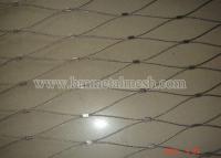 China 150x150 Stainless Steel Security Bag Animal Enclosure Wire Mesh SS Ferrule Rope Cable Mesh for sale