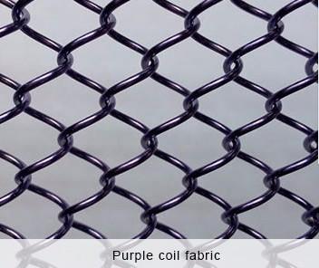 China 1.2mm Wire Diameter 6mm Aperture Size Metal Coil Drapery with Baking Finish for Building Decoration for sale